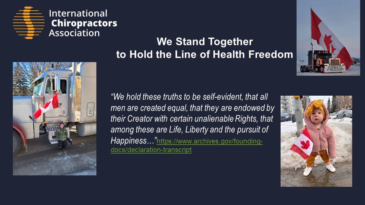 Standing Together for Freedom | International Chiropractors Association